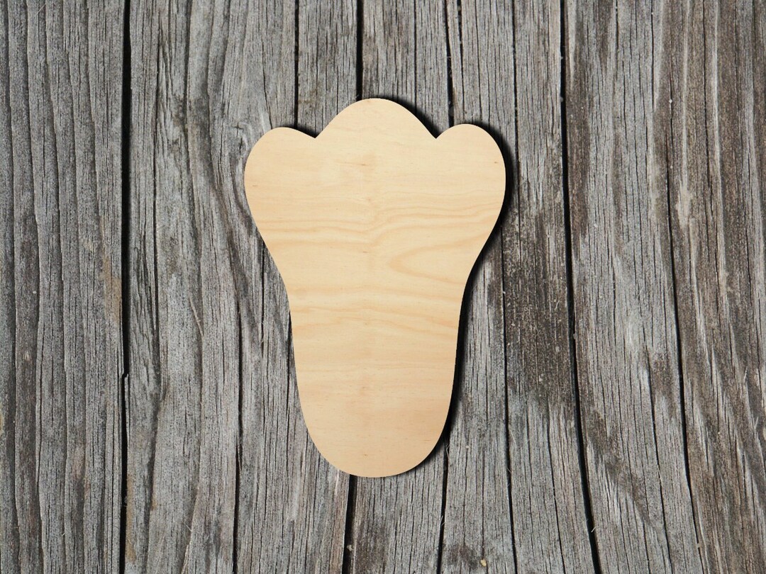 Rabbit Foot - Laser Cut Unfinished Wood Cutout Shapes - Always Check ...