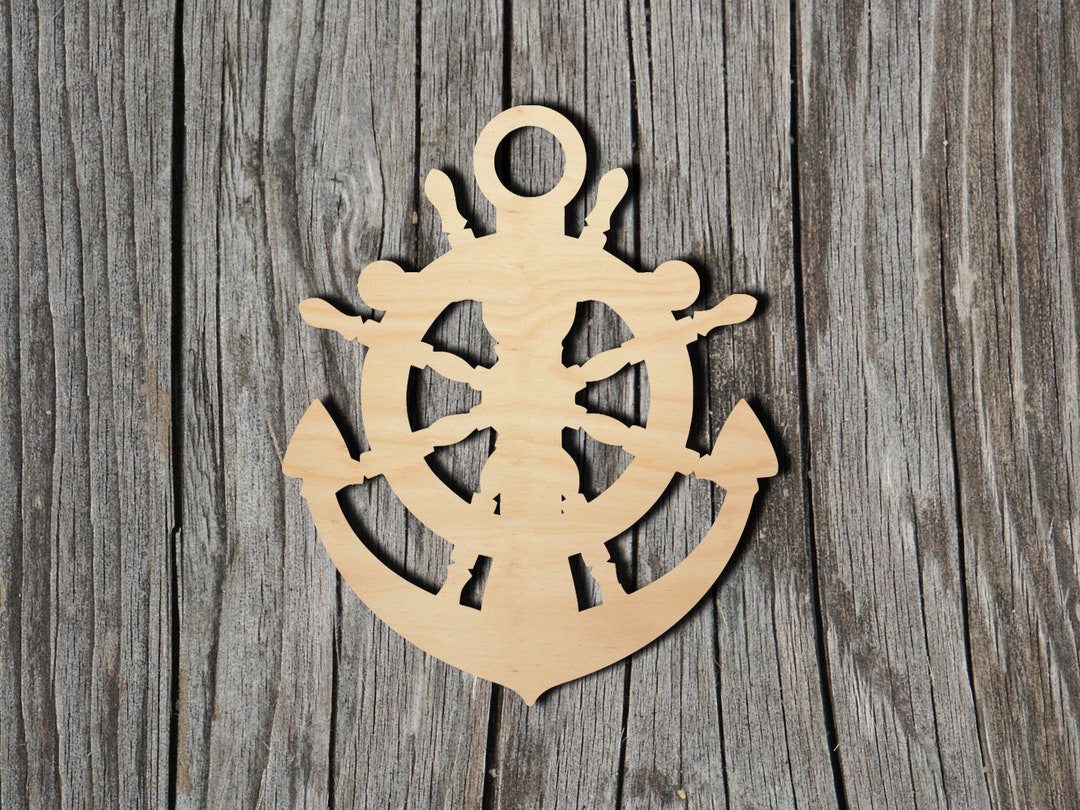 Anchor Shape - Laser Cut Unfinished Wood Cutout Shapes - Always Check ...