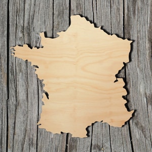 France - Laser Cut Unfinished Wood Cutout Shapes - Always Check Sizes ...