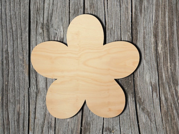 Flower Shape Laser Cut Unfinished Wood Cutout Shapes - Etsy
