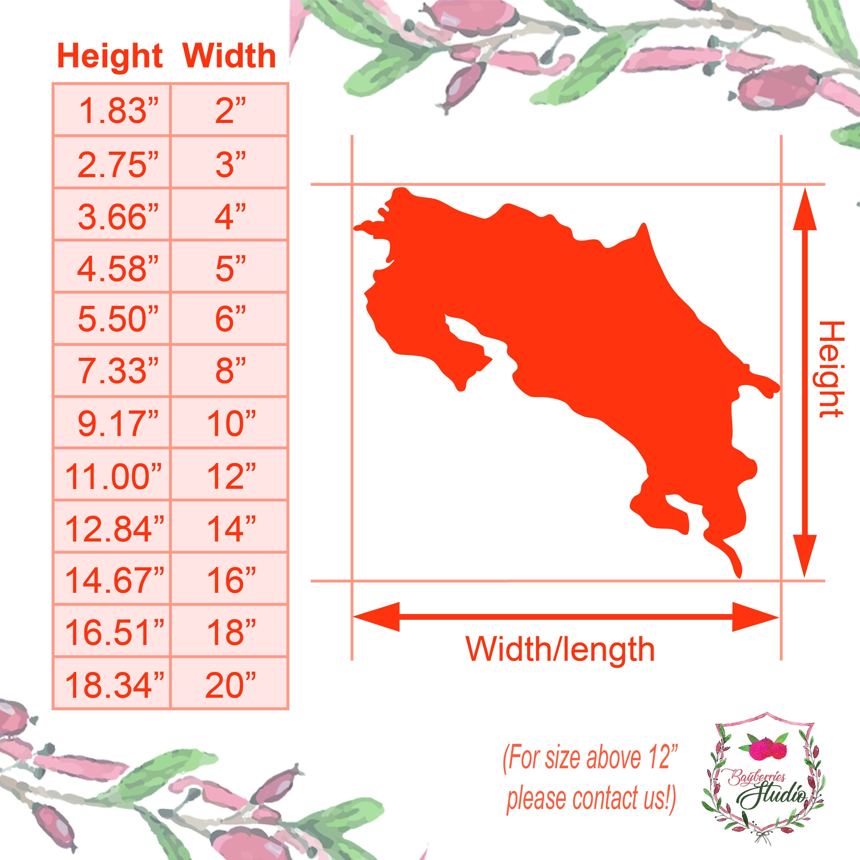 Costa Rica Laser Cut Unfinished Wood Cutout Shapes Always | Etsy