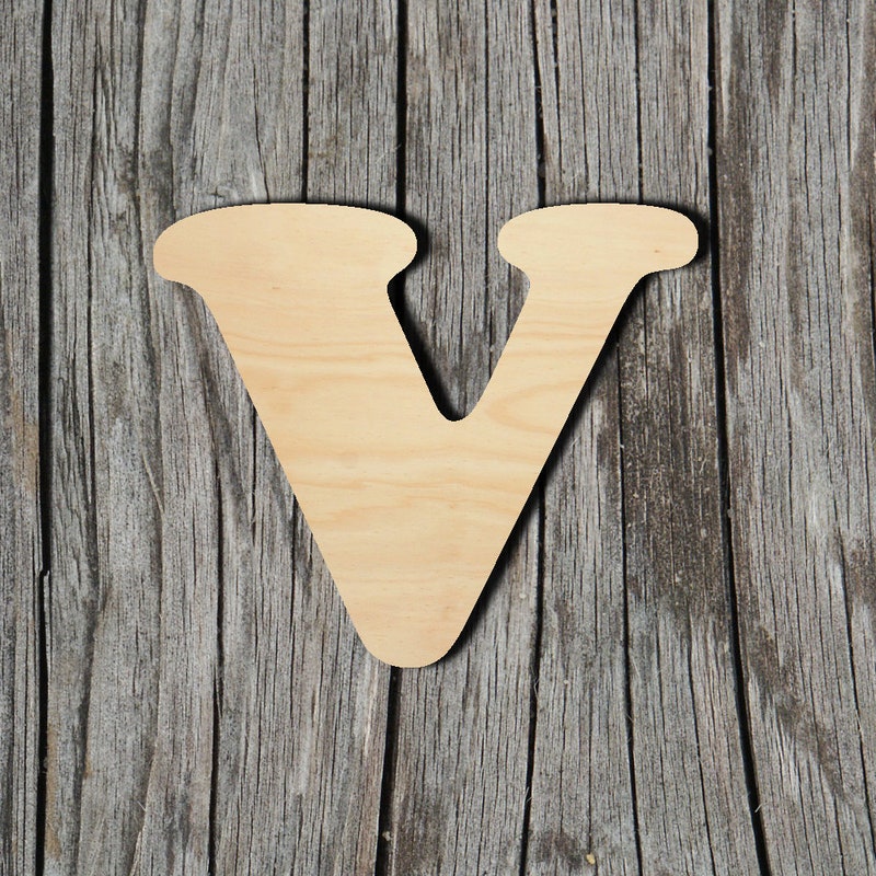 Wooden Letter V - Etsy
