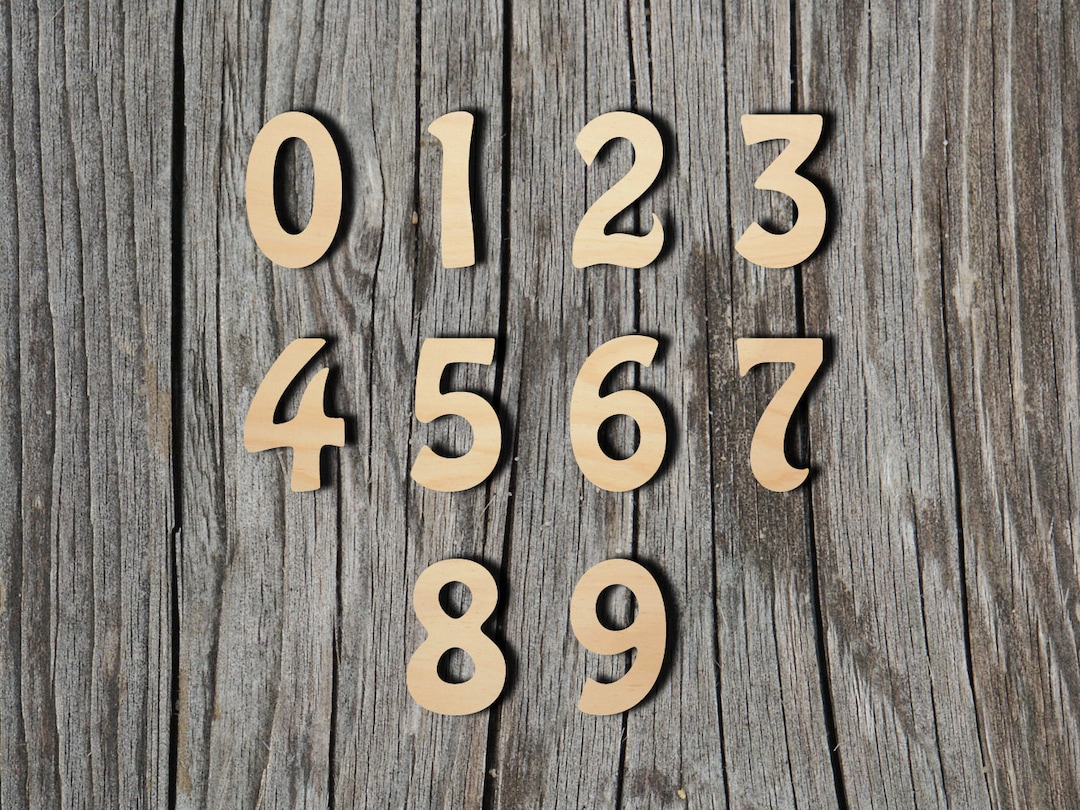 Numbers 0-9 - Laser Cut Unfinished Wood Cutout Shapes - Always Check ...