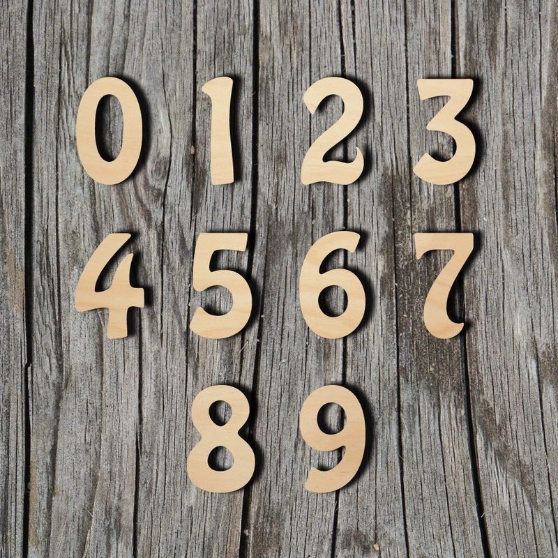 Wooden Numbers - Etsy