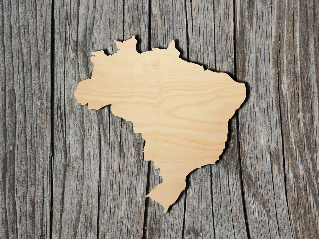 Brazil - Laser Cut Unfinished Wood Cutout Shapes - Always Check Sizes ...