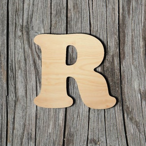 R - Upper Case - Letter - Type 1 - Laser Cut Unfinished Wood Cutout ...