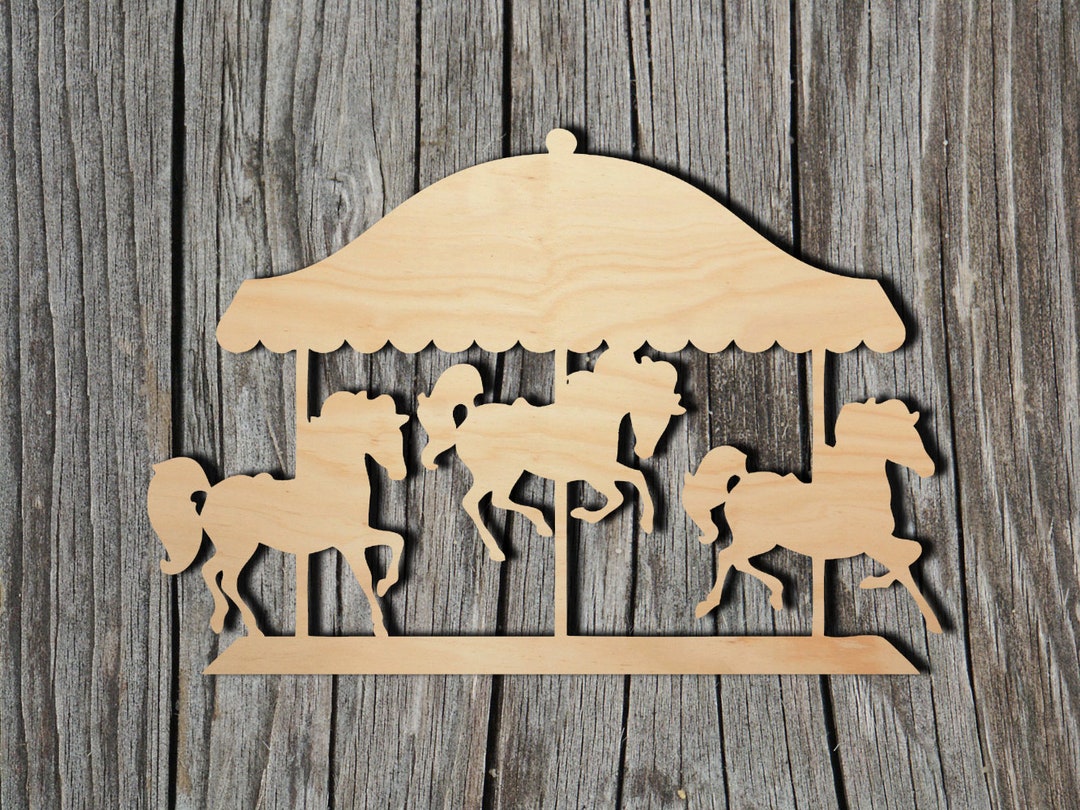 Carousel Shape - Laser Cut Unfinished Wood Cutout Shapes - Always Check ...