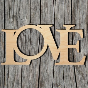 Love - Laser Cut Unfinished Wood Cutout Shapes - Always Check Sizes and ...
