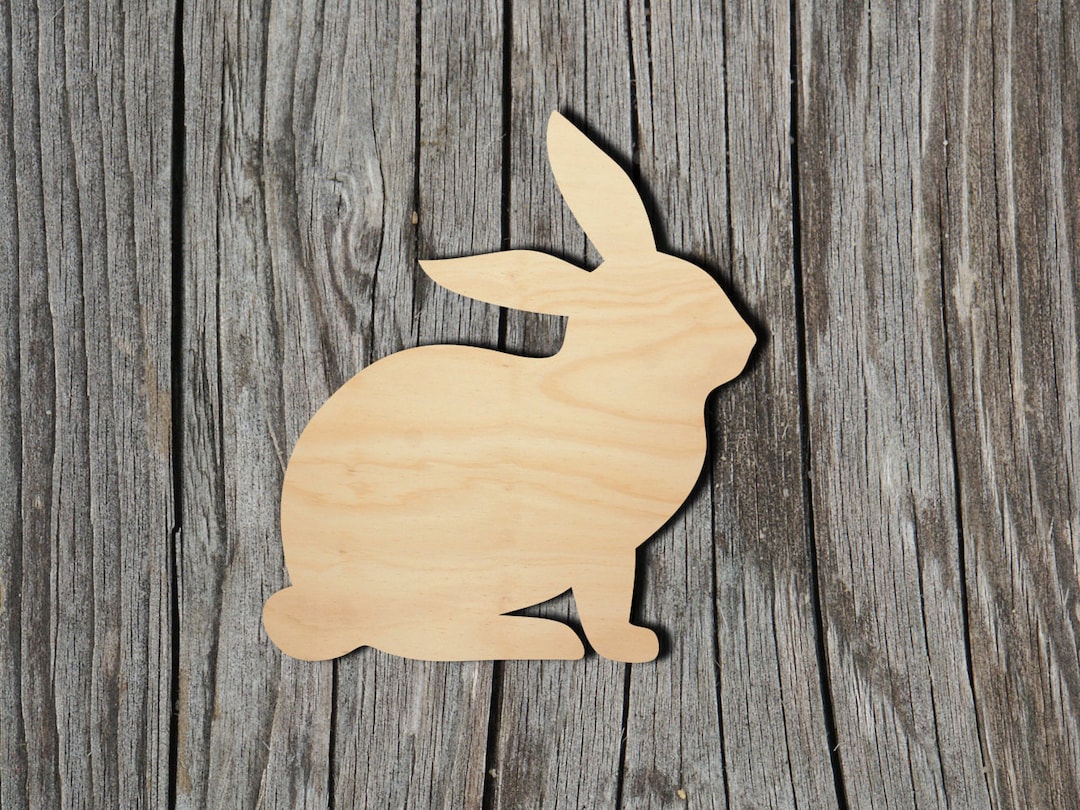 Bunny - Rabbit Shape - Laser Cut Unfinished Wood Cutout Shapes - Always ...