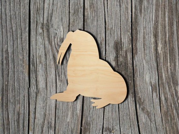 Walrus Shape Laser Cut Unfinished Wood Cutout Shapes - Etsy
