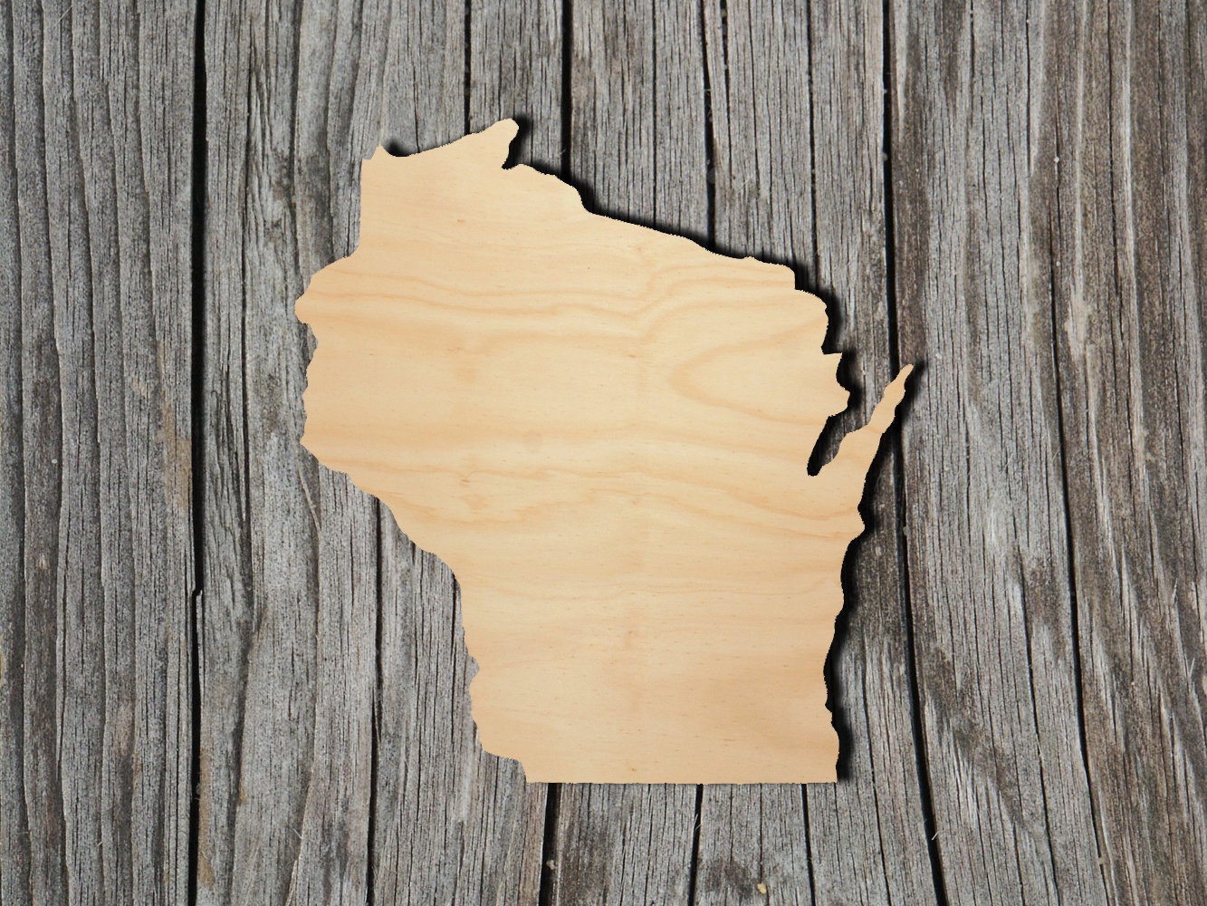 Wisconsin State Laser Cut Unfinished Wood Cutout Shapes | Etsy