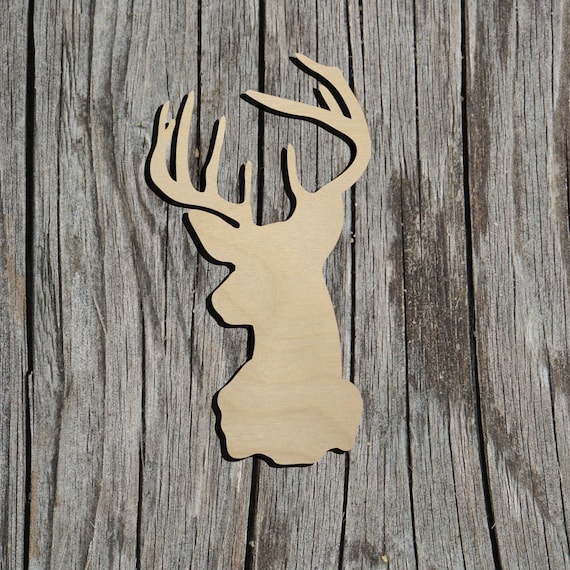 Deer Shape Wildlife Laser Cut Unfinished Wood Cutout | Etsy