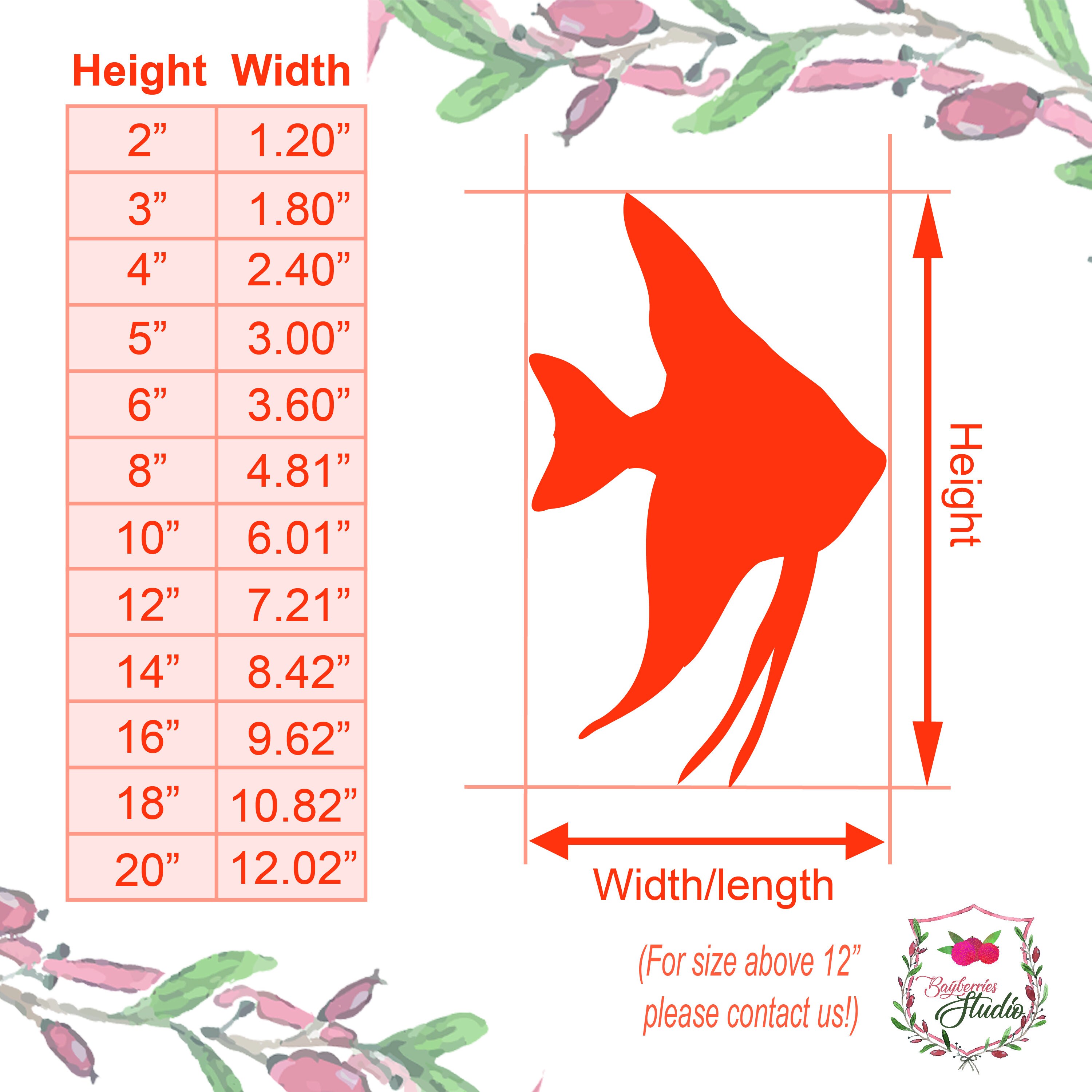 Angelfish Shape Laser Cut Unfinished Wood Cutout Shapes - Etsy