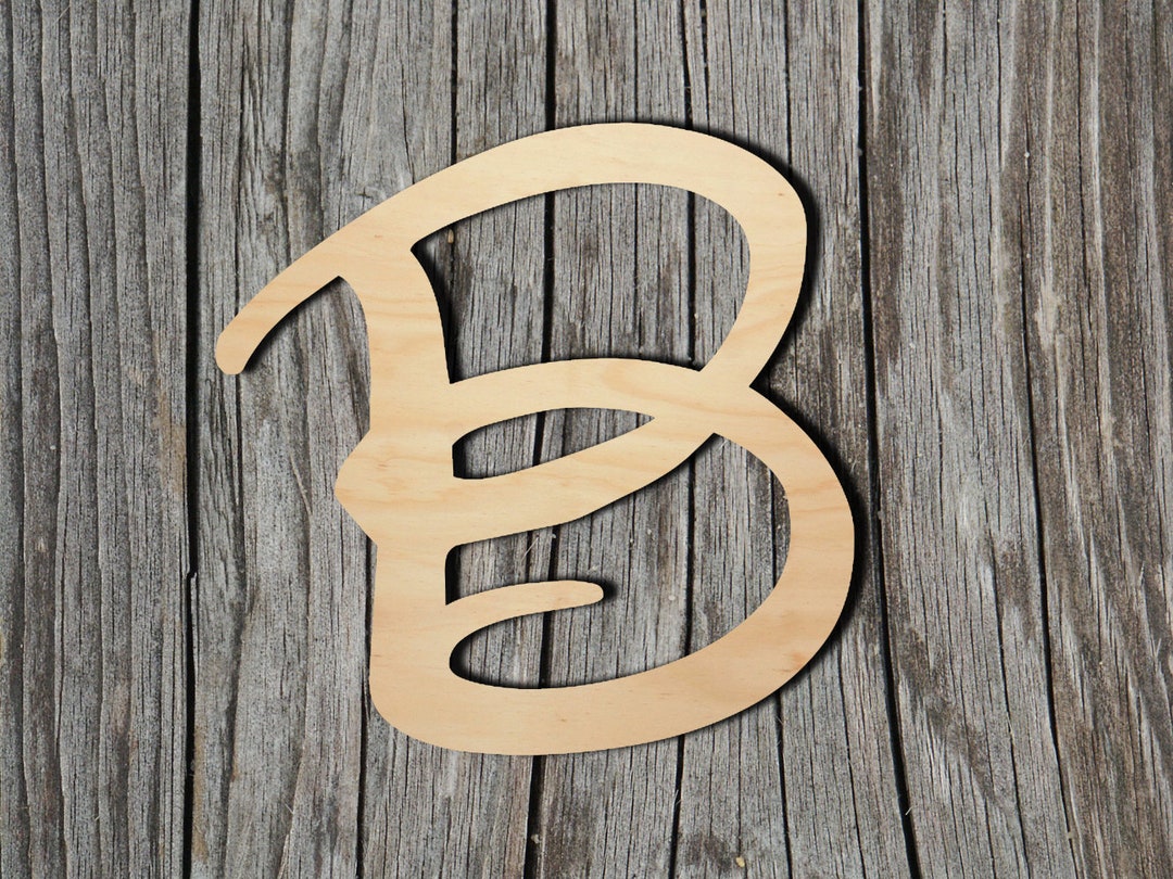 B - Letter - Disney Inspired - Laser Cut Unfinished Wood Cutout Shapes ...