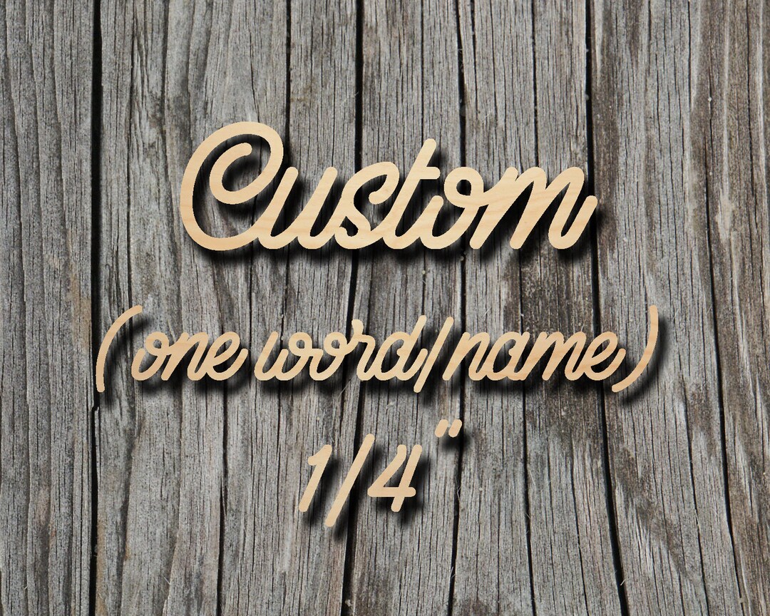 Custom Name Sign - One Word or Name - Family Name Sign - Personalized ...