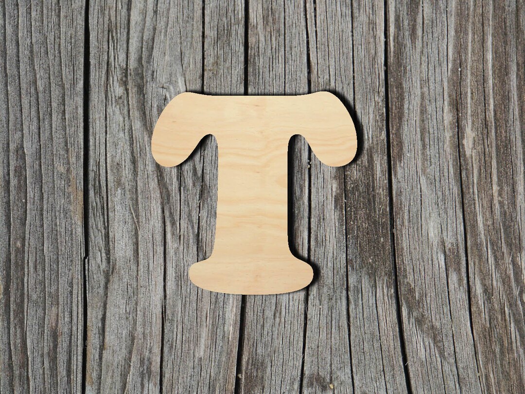 T - Upper Case - Letter - Type 1 - Laser Cut Unfinished Wood Cutout ...