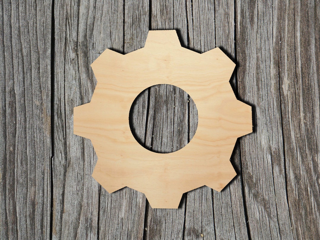 Gear Shape - Laser Cut Unfinished Wood Cutout Shapes - Always Check ...