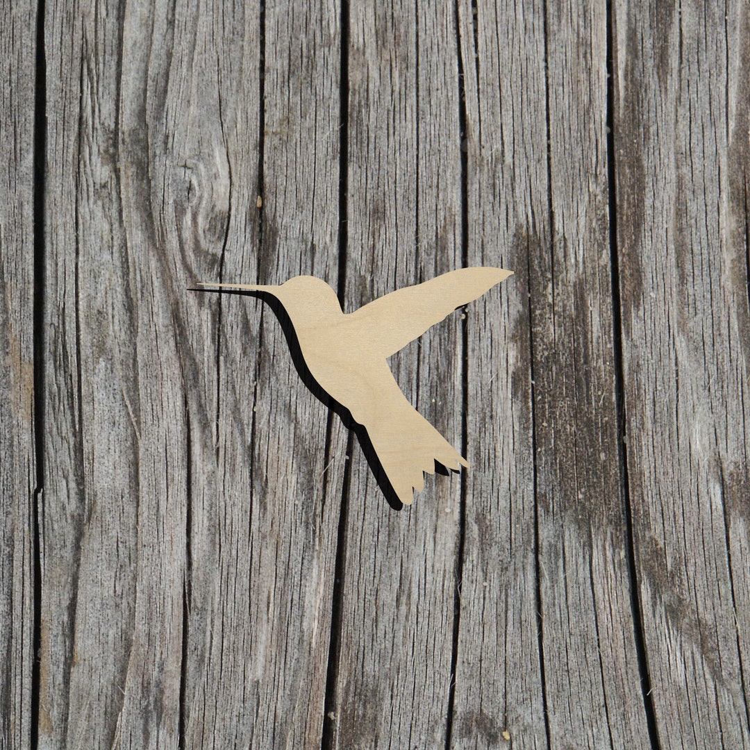 Humming Bird Shape - Laser Cut Unfinished Wood Cutout Shapes - Always ...
