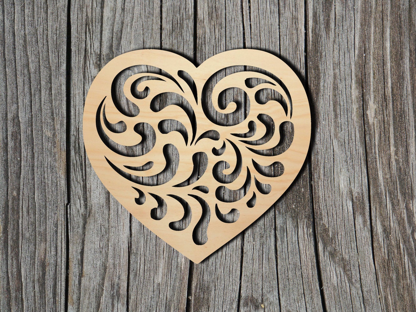 Heart Shape - Laser Cut Unfinished Wood Cutout Shapes - Always Check ...