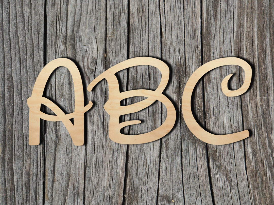 A-Z - Upper Case Letters - Laser Cut Unfinished Wood Cutout Shapes ...