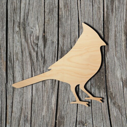 Cardinal Bird Laser Cut Unfinished Wood Cutout Shapes - Etsy