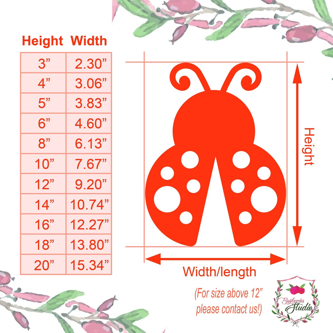 Ladybug Shape Multiple Sizes Laser Cut Unfinished Wood | Etsy