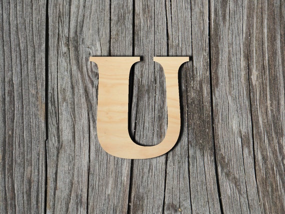 U Upper Case Letter Type 2 Laser Cut Unfinished Wood - Etsy