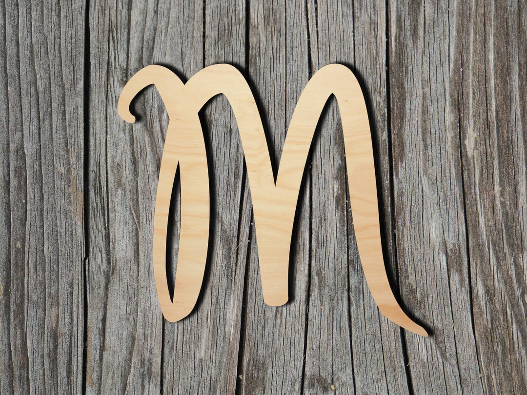 M - Letter - Disney Inspired - Laser Cut Unfinished Wood Cutout Shapes ...