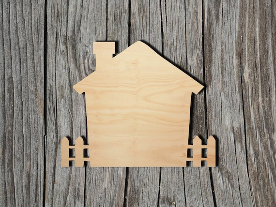 House Multiple Sizes Laser Cut Unfinished Wood Cutout - Etsy