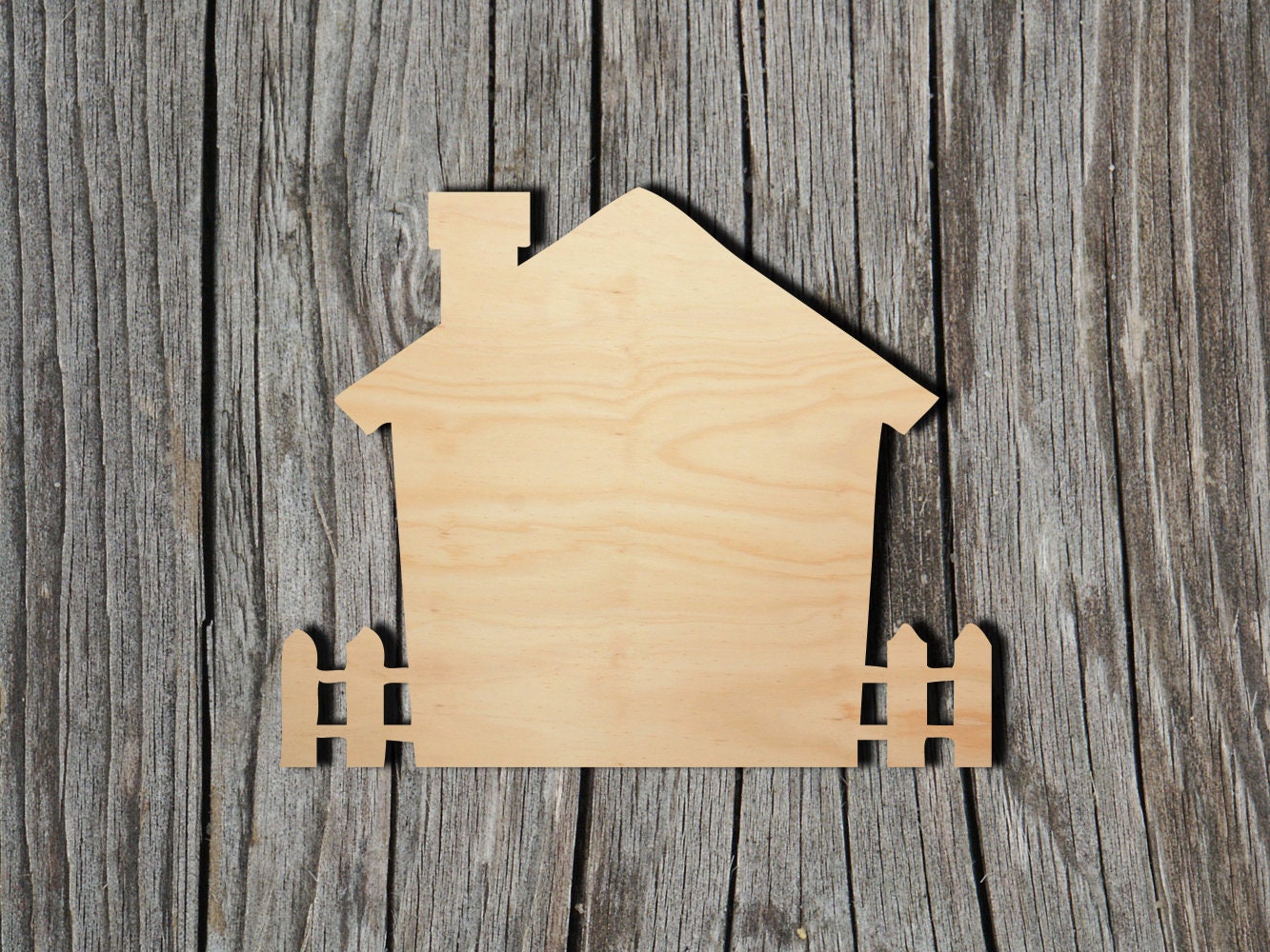 House - Multiple Sizes - Laser Cut Unfinished Wood Cutout Shapes - Etsy
