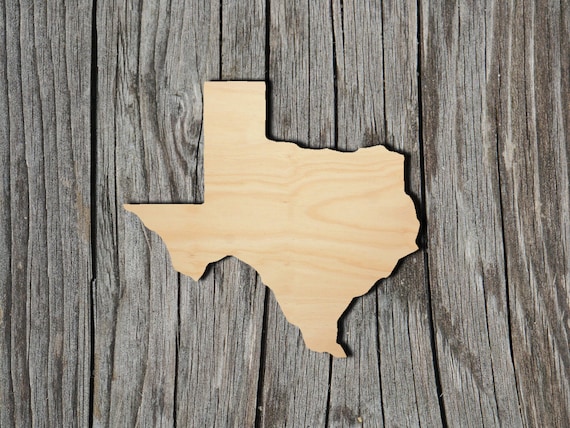 Texas State Laser Cut Unfinished Wood Cutout Shapes Always - Etsy
