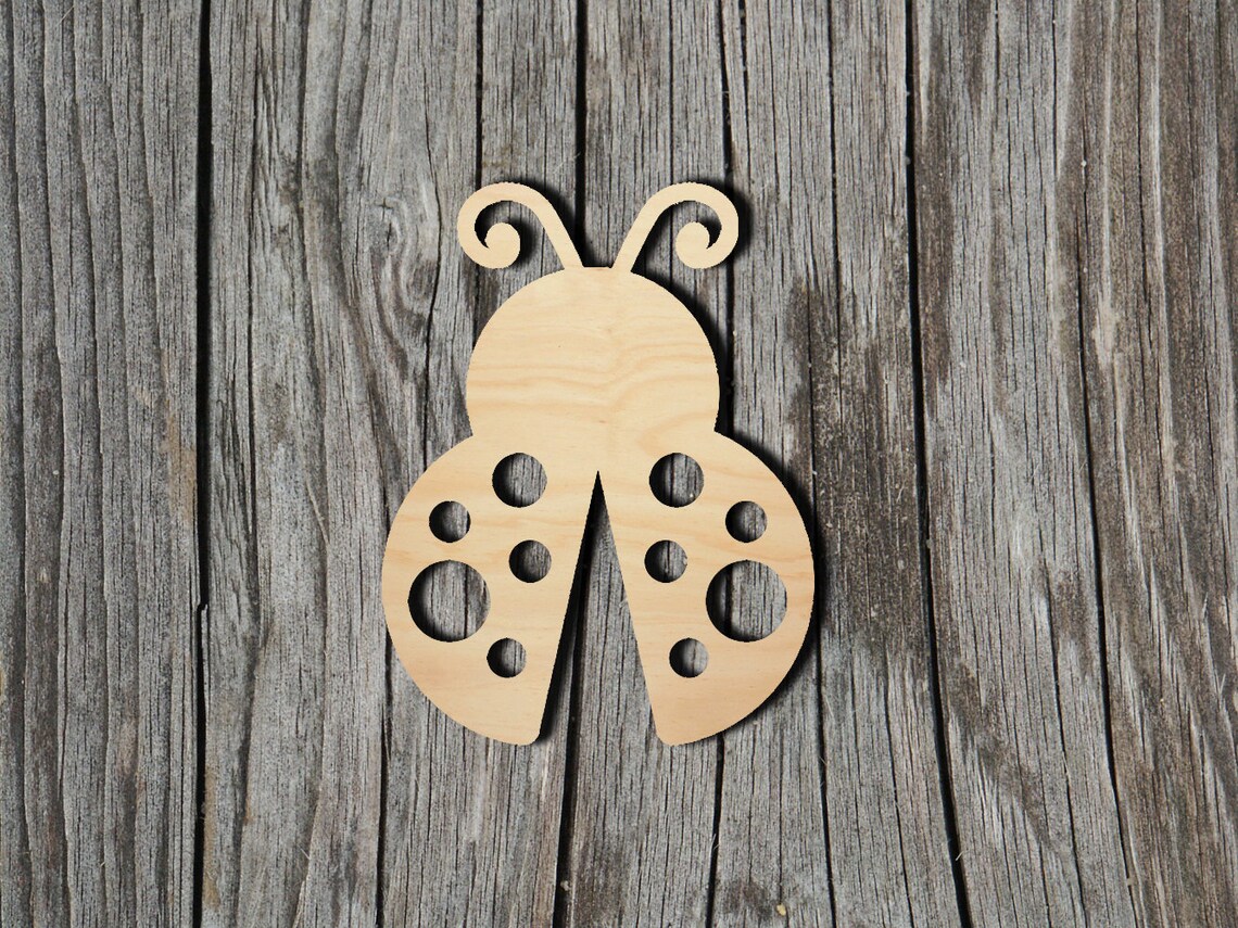 Ladybug Shape Multiple Sizes Laser Cut Unfinished Wood | Etsy