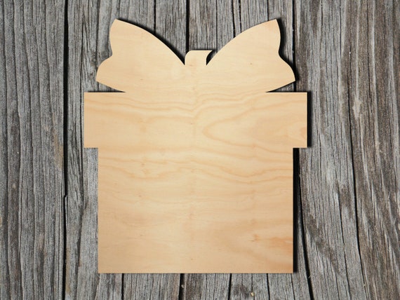 Gift Box Laser Cut Unfinished Wood Cutout Shapes Always | Etsy
