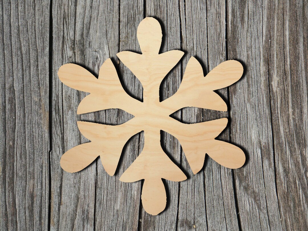 Snowflake Shape - Laser Cut Unfinished Wood Cutout Shapes - Always ...