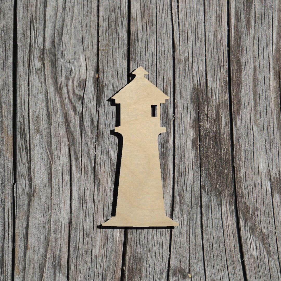 Lighthouse Shape - Laser Cut Unfinished Wood Cutout Shapes - Always ...