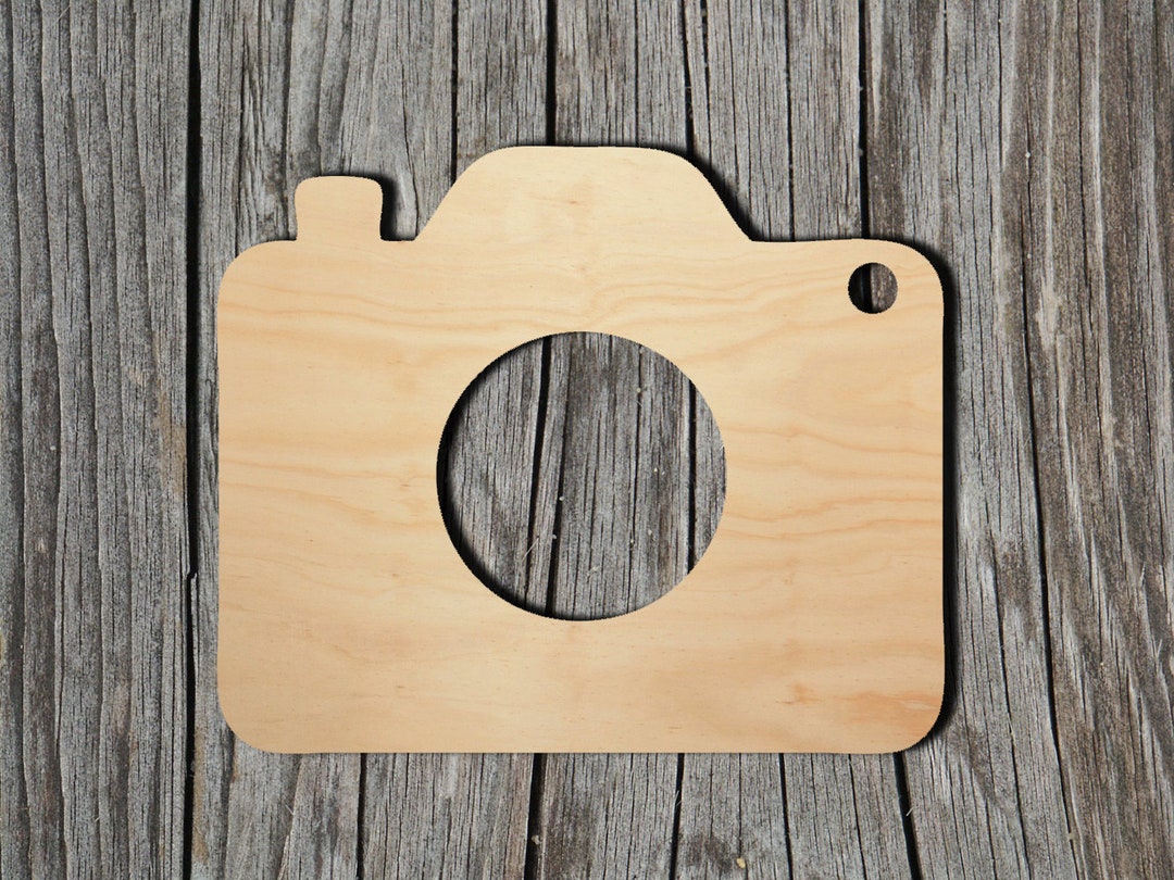 Camera - Laser Cut Unfinished Wood Cutout Shapes - Always Check Sizes ...