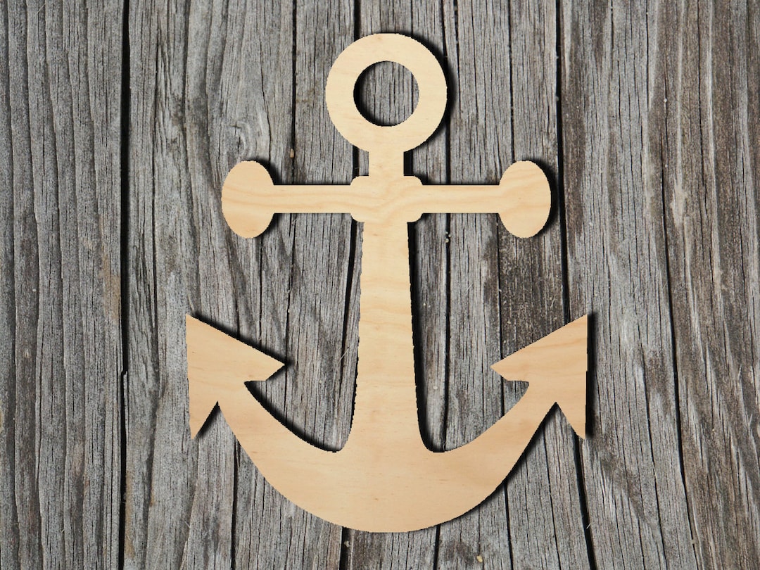 Anchor Shape - Laser Cut Unfinished Wood Cutout Shapes - Always Check ...