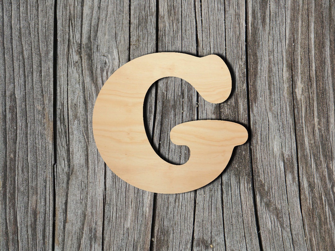 G - Upper Case - Letter - Type 1 - Laser Cut Unfinished Wood Cutout ...