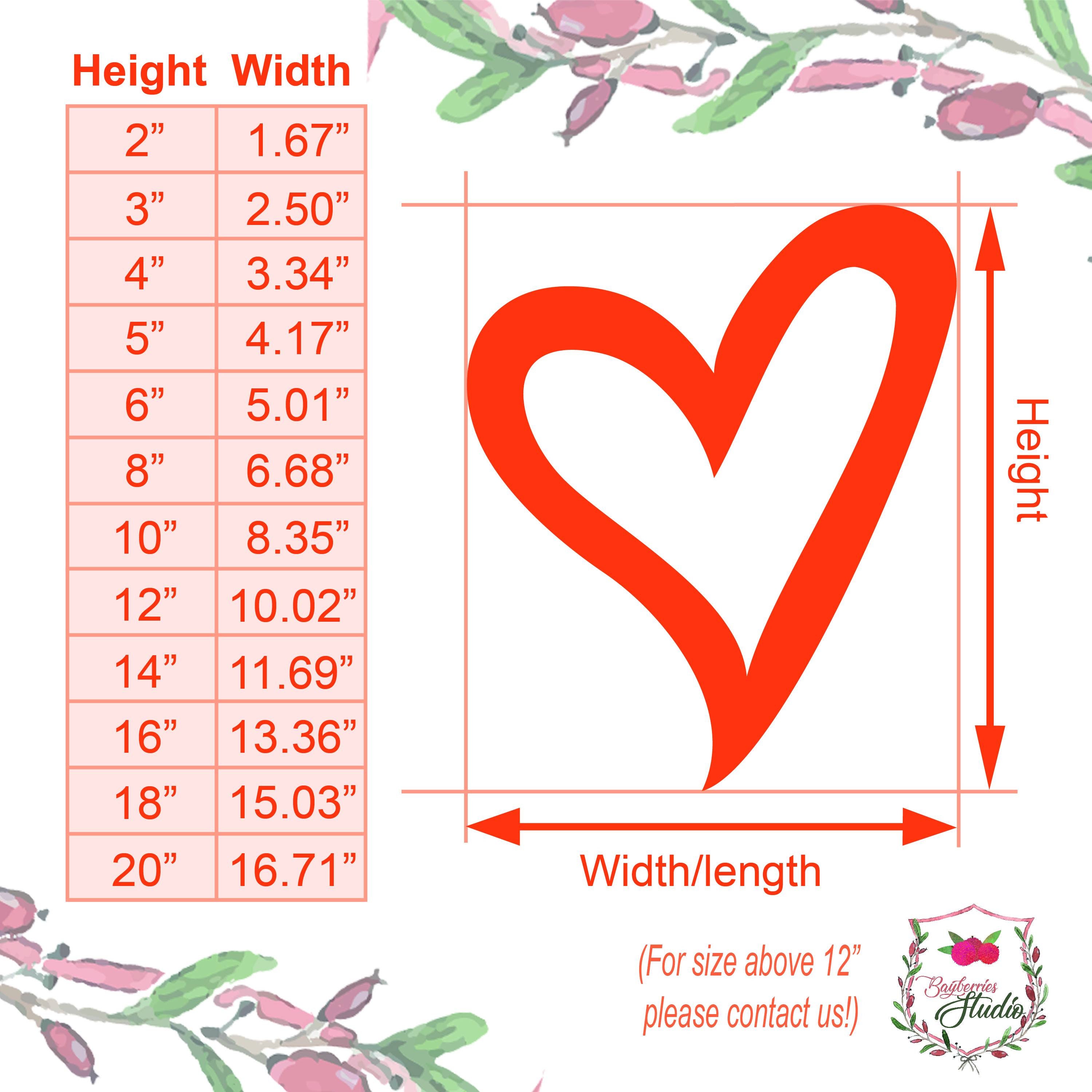 Heart Shape Multiple Sizes Laser Cut Unfinished Wood - Etsy