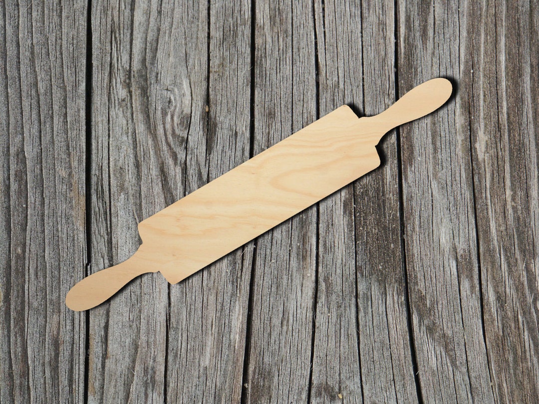 Rolling Pin Shape - Laser Cut Unfinished Wood Cutout Shapes - Always ...