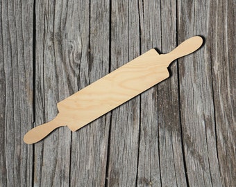 Rolling Pin Laser Cut Out Unfinished Wood Shape Craft Supply FOD11 - Etsy