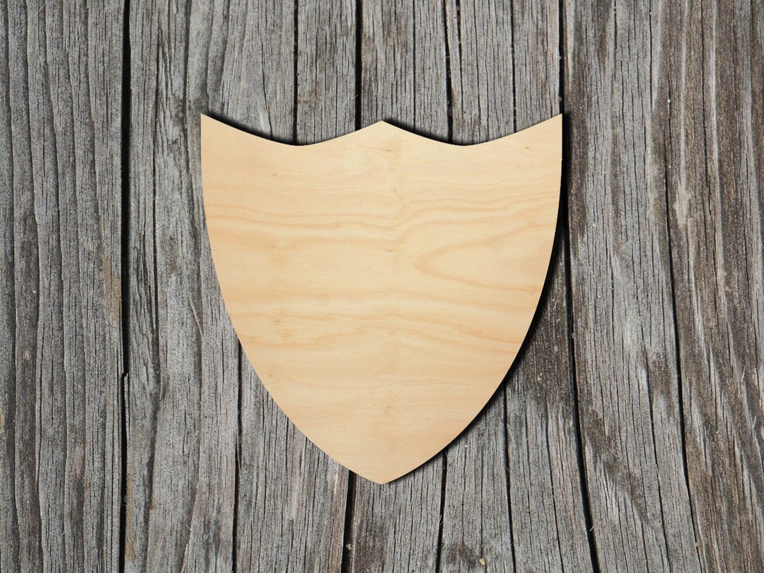 Shield- Badge - Laser Cut Unfinished Wood Cutout Shapes - Always Check ...