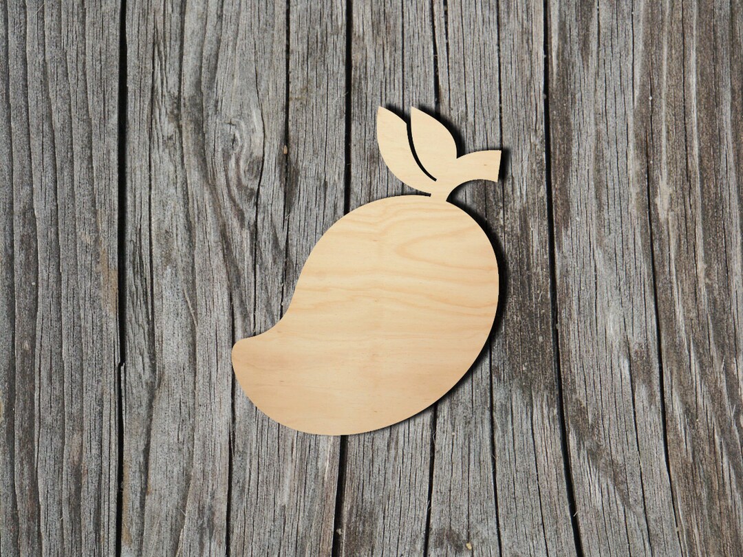 Mango - Laser Cut Unfinished Wood Cutout Shapes - Always Check Sizes ...