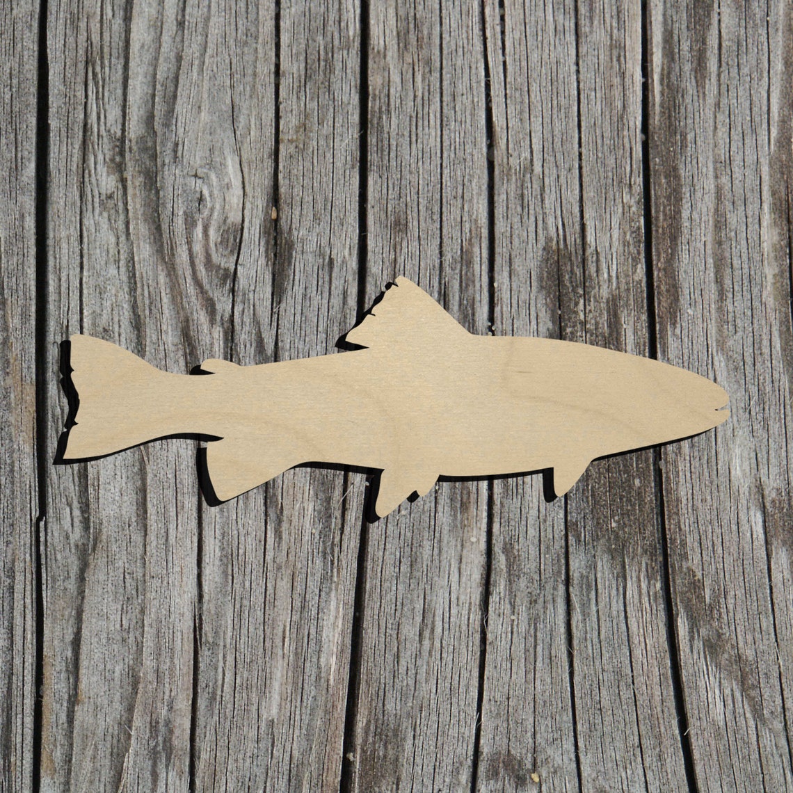 Trout Fish Laser Cut Unfinished Wood Cutout Shapes | Etsy
