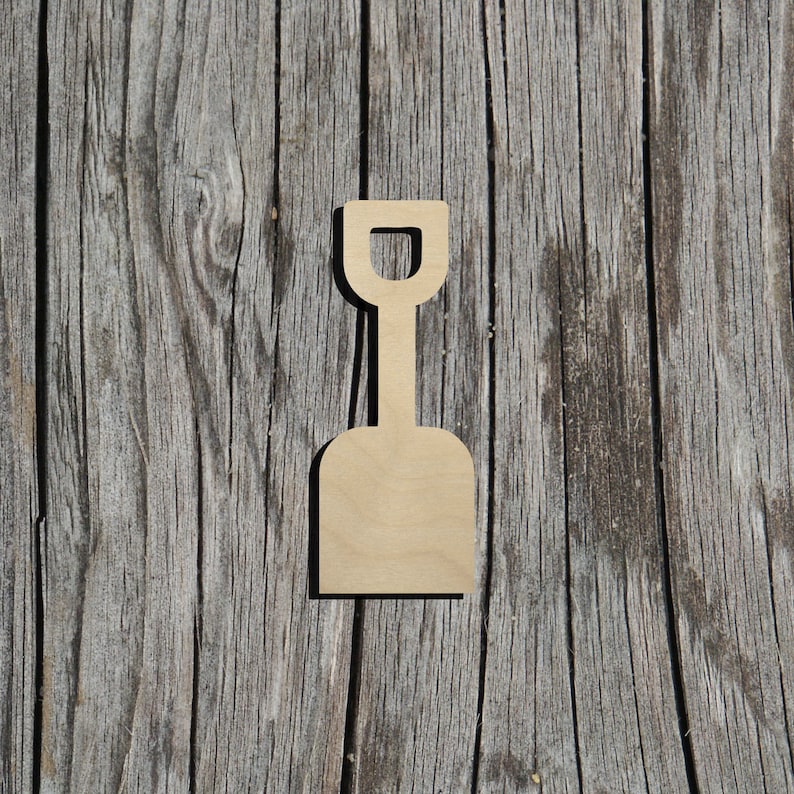 Sand Shovel Laser Cut Unfinished Wood Cutout Shapes Always | Etsy