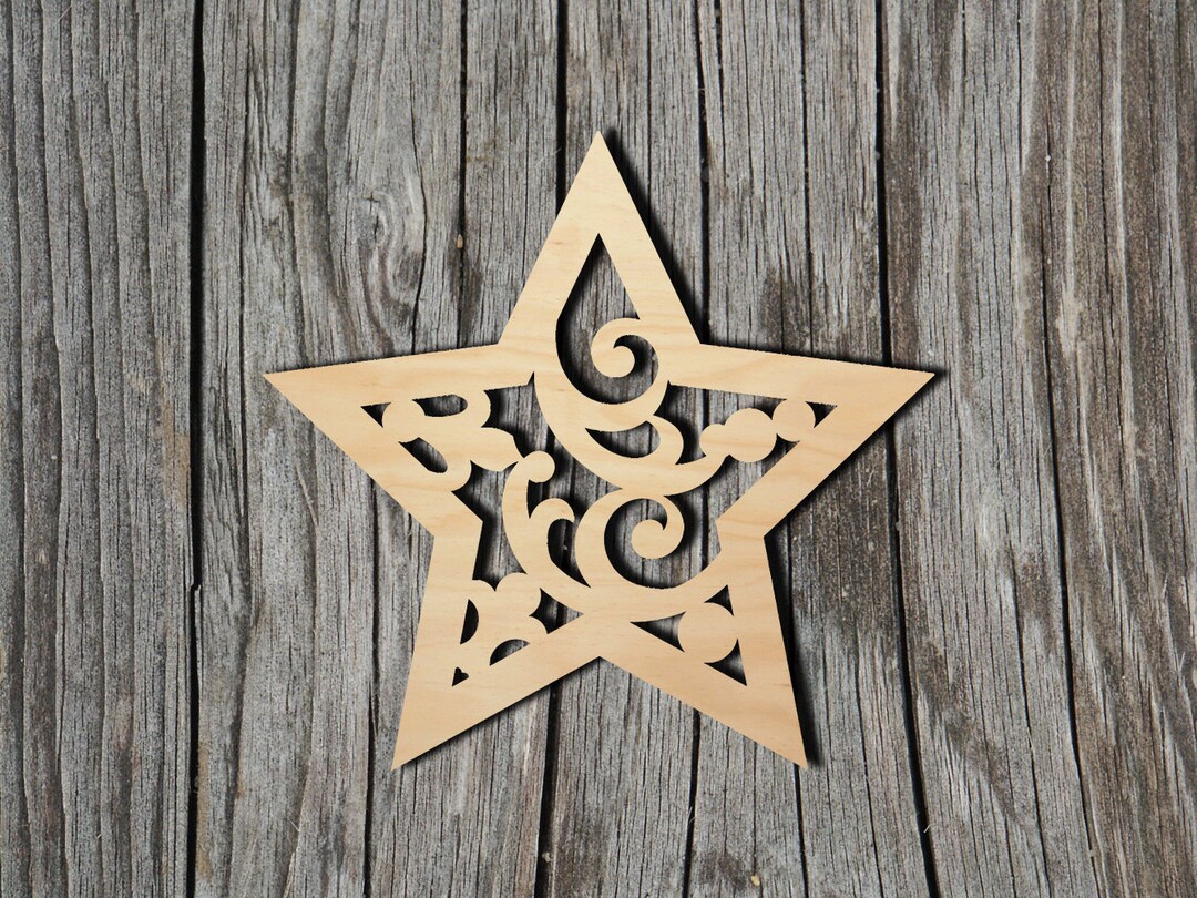 Star Shape - Laser Cut Unfinished Wood Cutout Shapes - Always Check ...