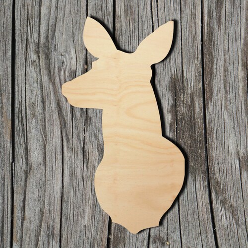 Deer Doe Shape Wildlife Laser Cut Unfinished Wood Cutout - Etsy