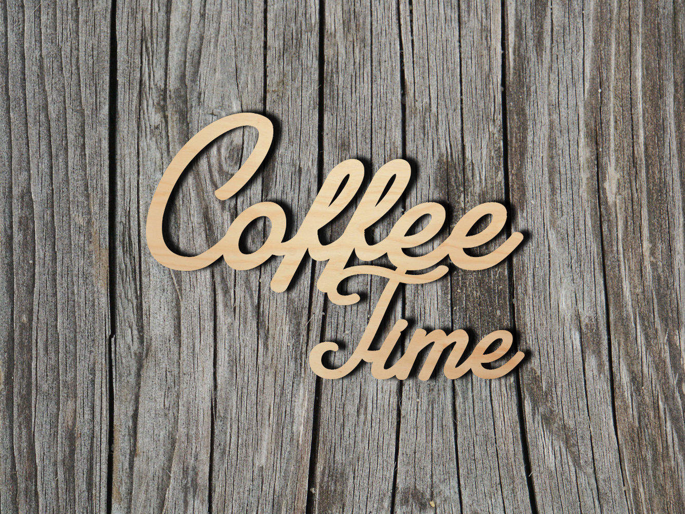 Coffee Time Wood Sign Laser Cut Unfinished Wood Cutout - Etsy