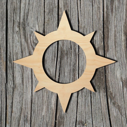 Compass Laser Cut Unfinished Wood Cutout Shapes Always - Etsy