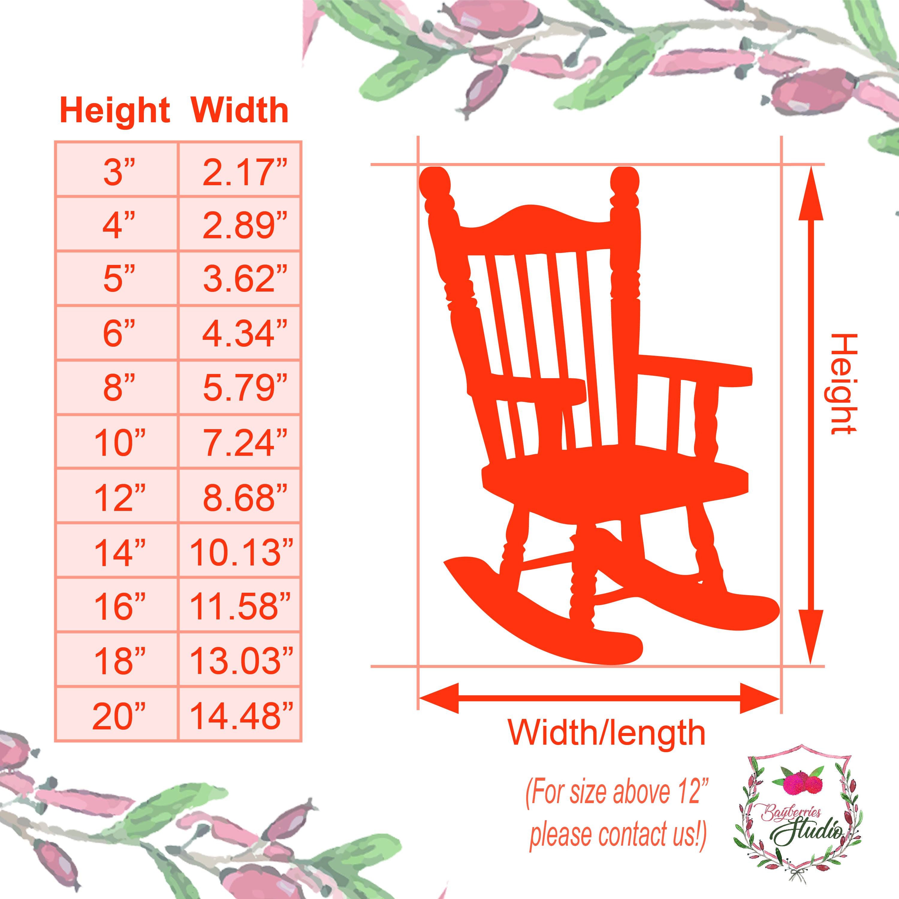 Rocking Chair Shape Laser Cut Unfinished Wood Cutout Shapes - Etsy